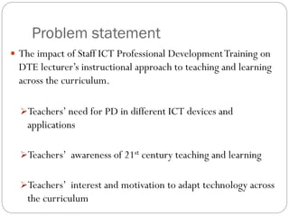 Staff ICT Professional Development Training | PPTX