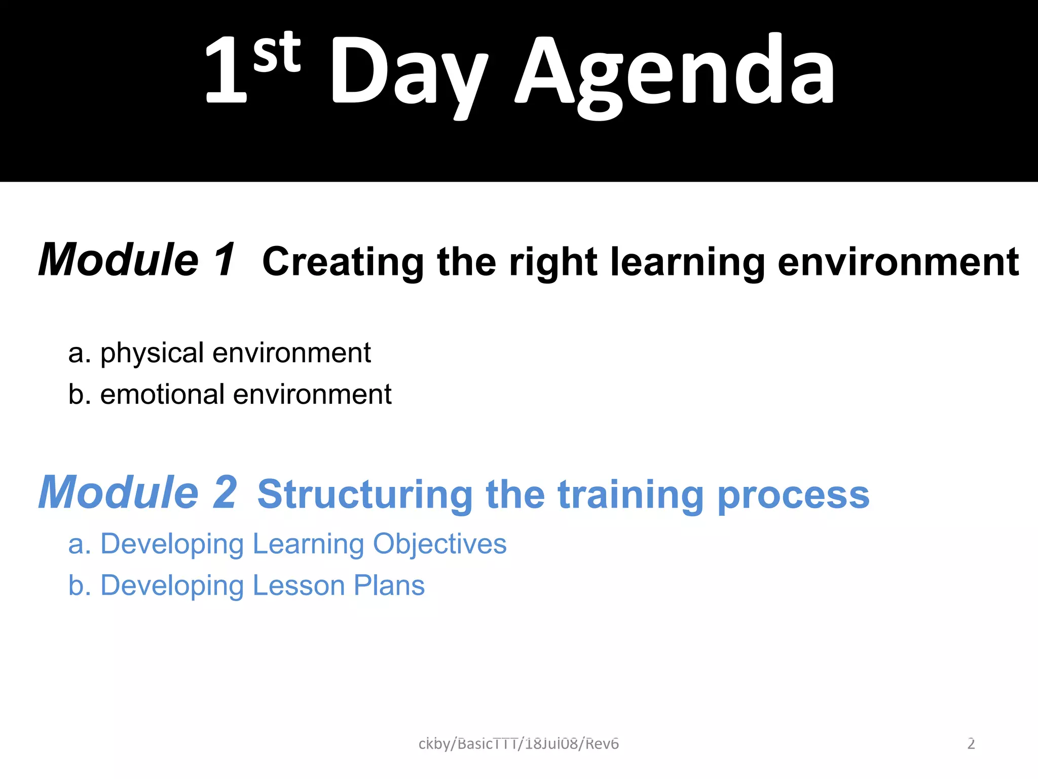 Module 2a lesson plan basic instructional skills | PDF