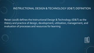 Summary and analysis of instructional technology | PPT