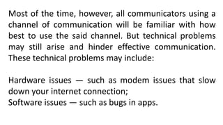 MODULE 2 BARRIERS IN COMMUNICATION PROCESS pptx | PPTX | Remote Working ...