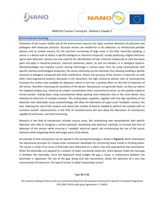 Application of nanotechnologies: environment | PDF