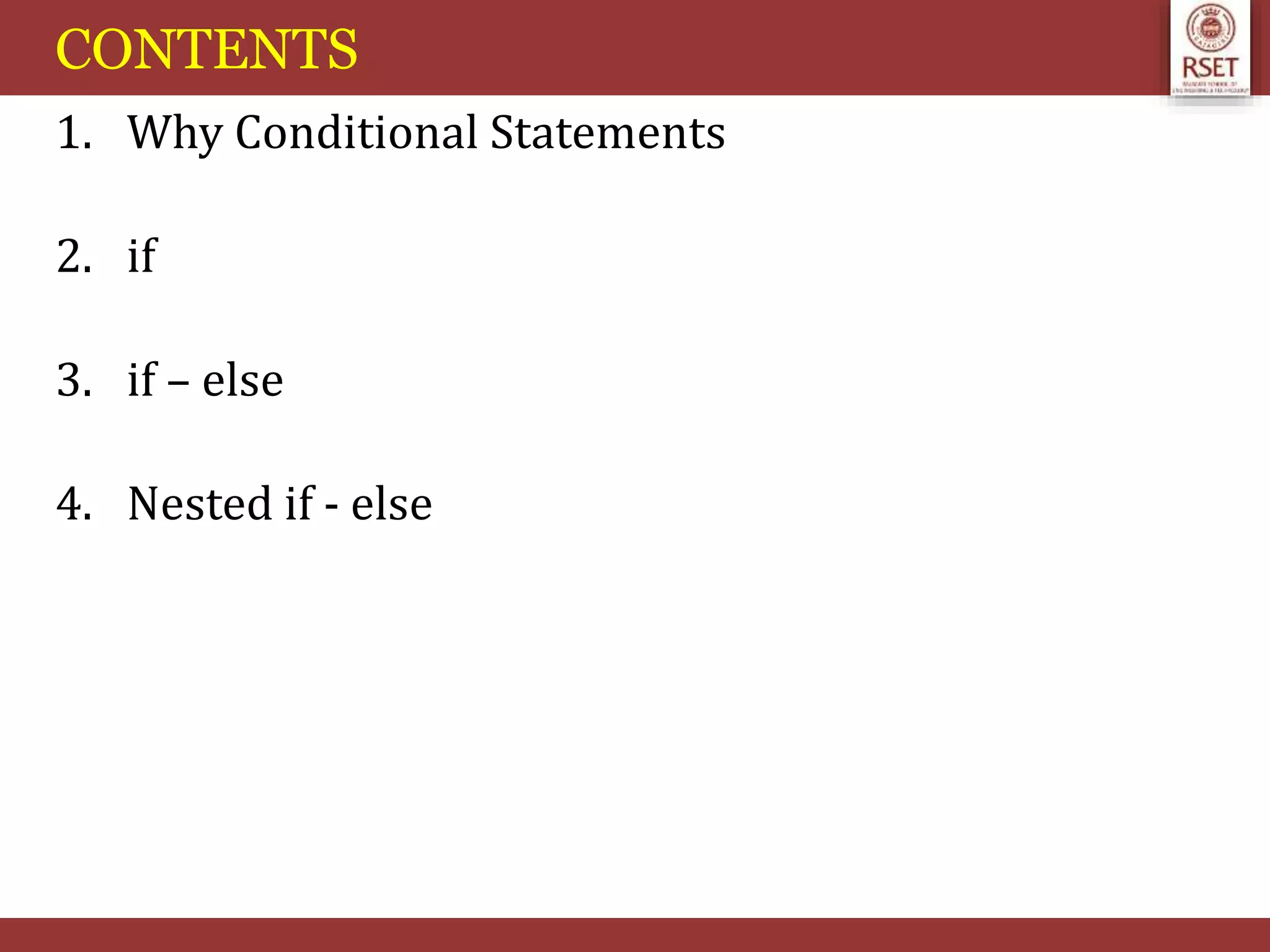 Module 2conditional Statementspptx