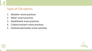 Module 2: Climate actions in agriculture and priority setting for ...