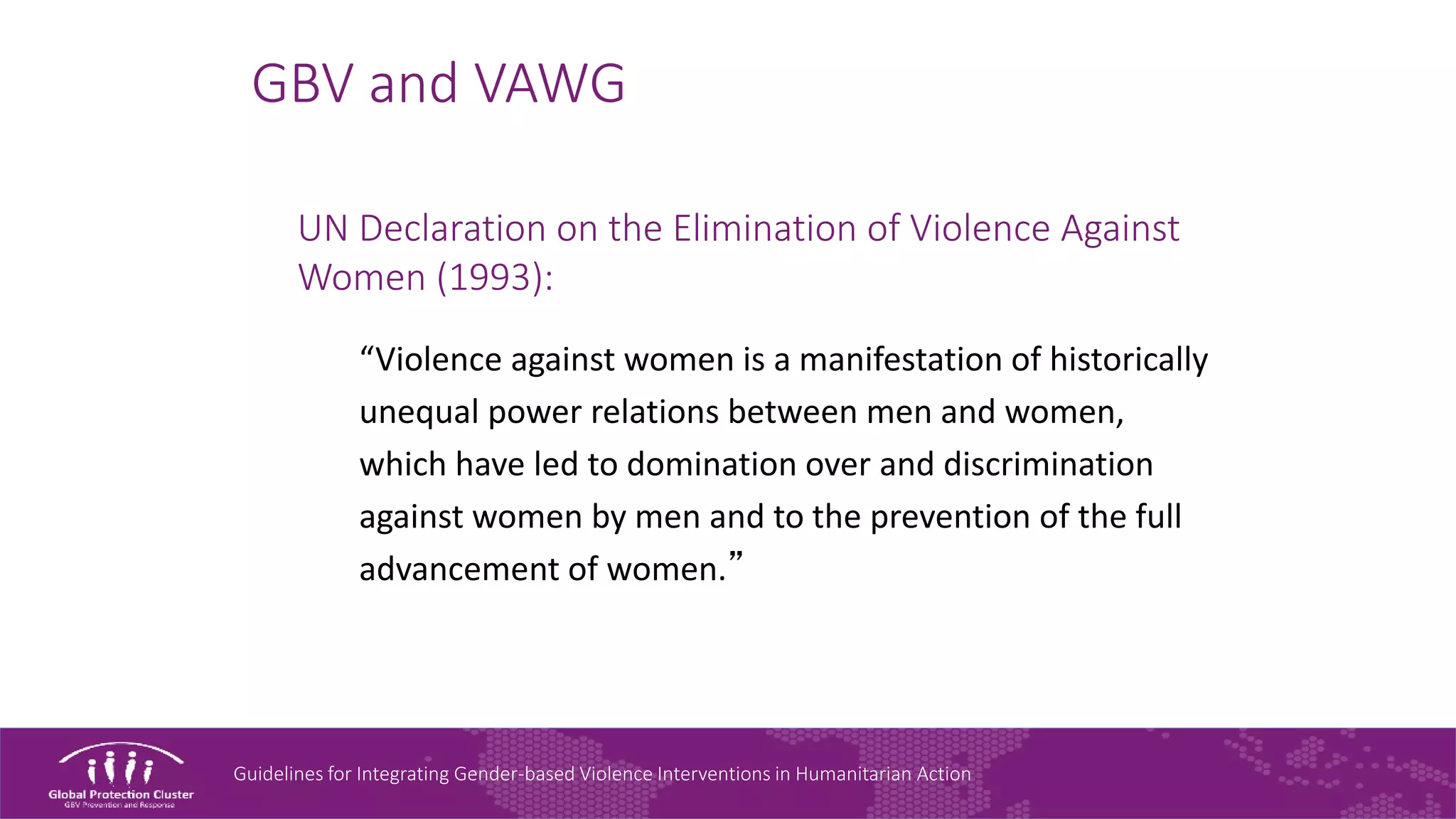 Module 2: Defining Gender-based Violence (GBV) | PPTX