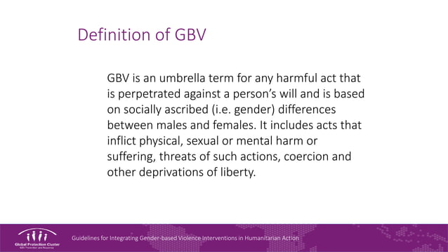 Module 2: Defining Gender-based Violence (GBV) | PPTX | Debated ...