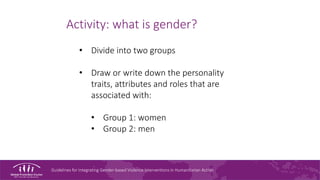 Module 2: Defining Gender-based Violence (GBV) | PPTX
