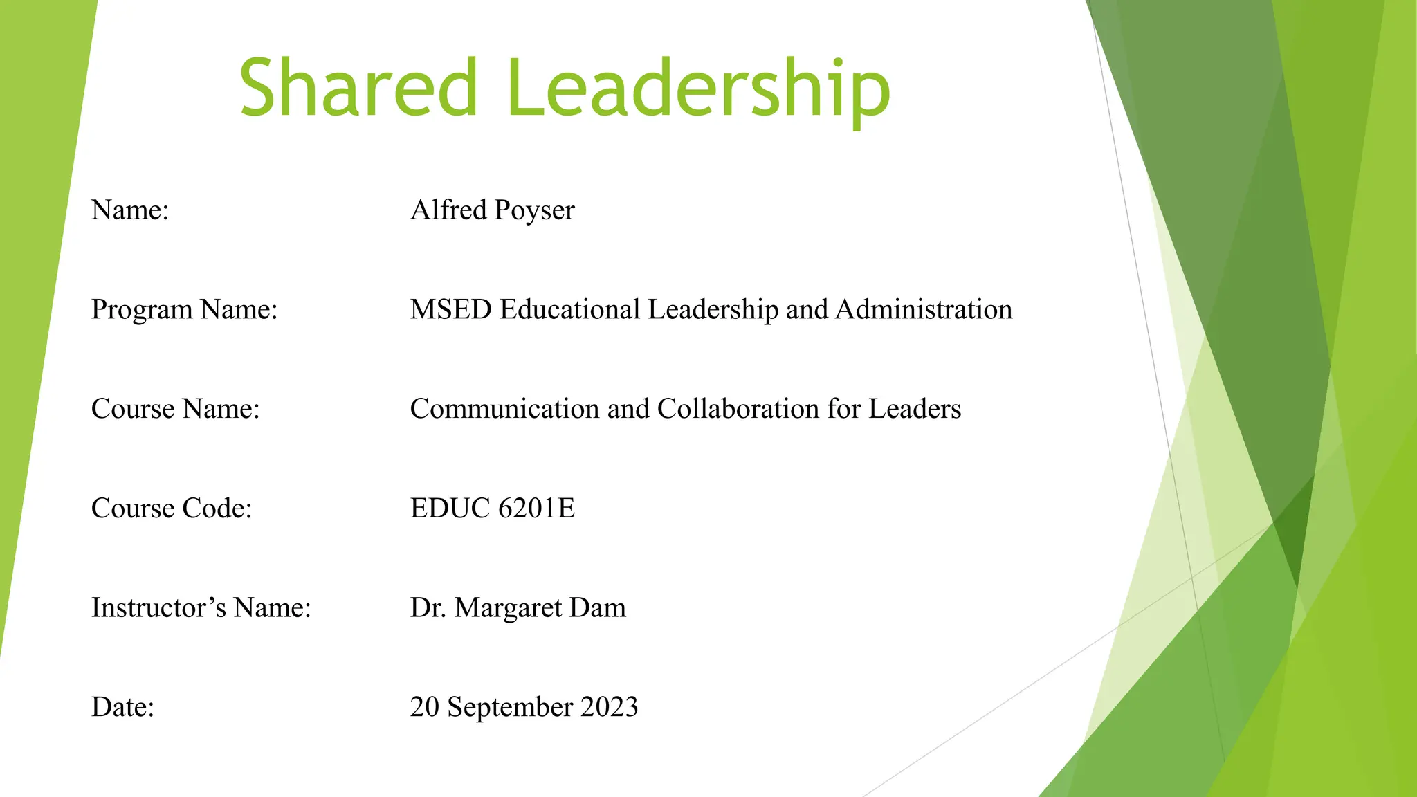 Shared Leadership | PPTX