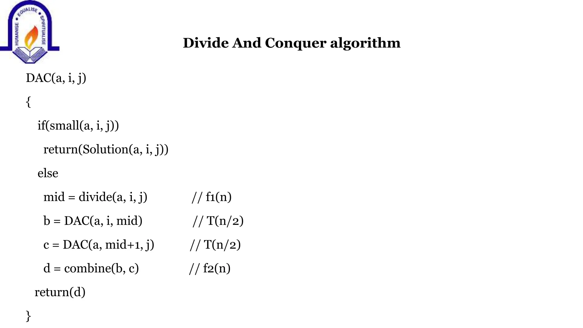 Module 2 Divide And Conquer Approach Pptx