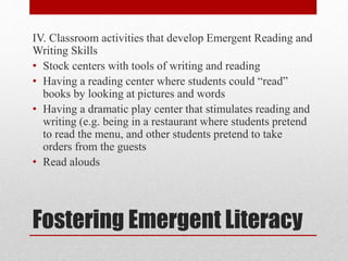 Module 2 early literacy | PPTX