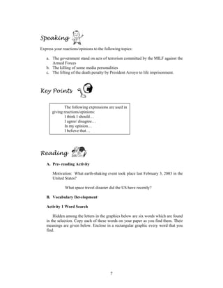 Module 2 earth shaking events quarter 4 ok | PDF