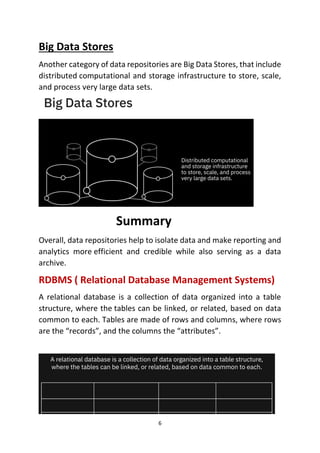IBM Data Analytics Module 2 Overview of data Repositories. | PDF