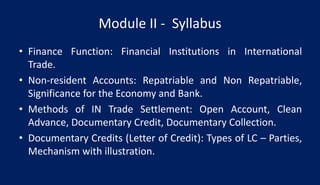 Finance Function,Different types of Accounts for NRI, Methods of IN ...