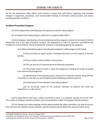 Volunteer Fire Brigade Training Module 2 general fire subjects | PDF