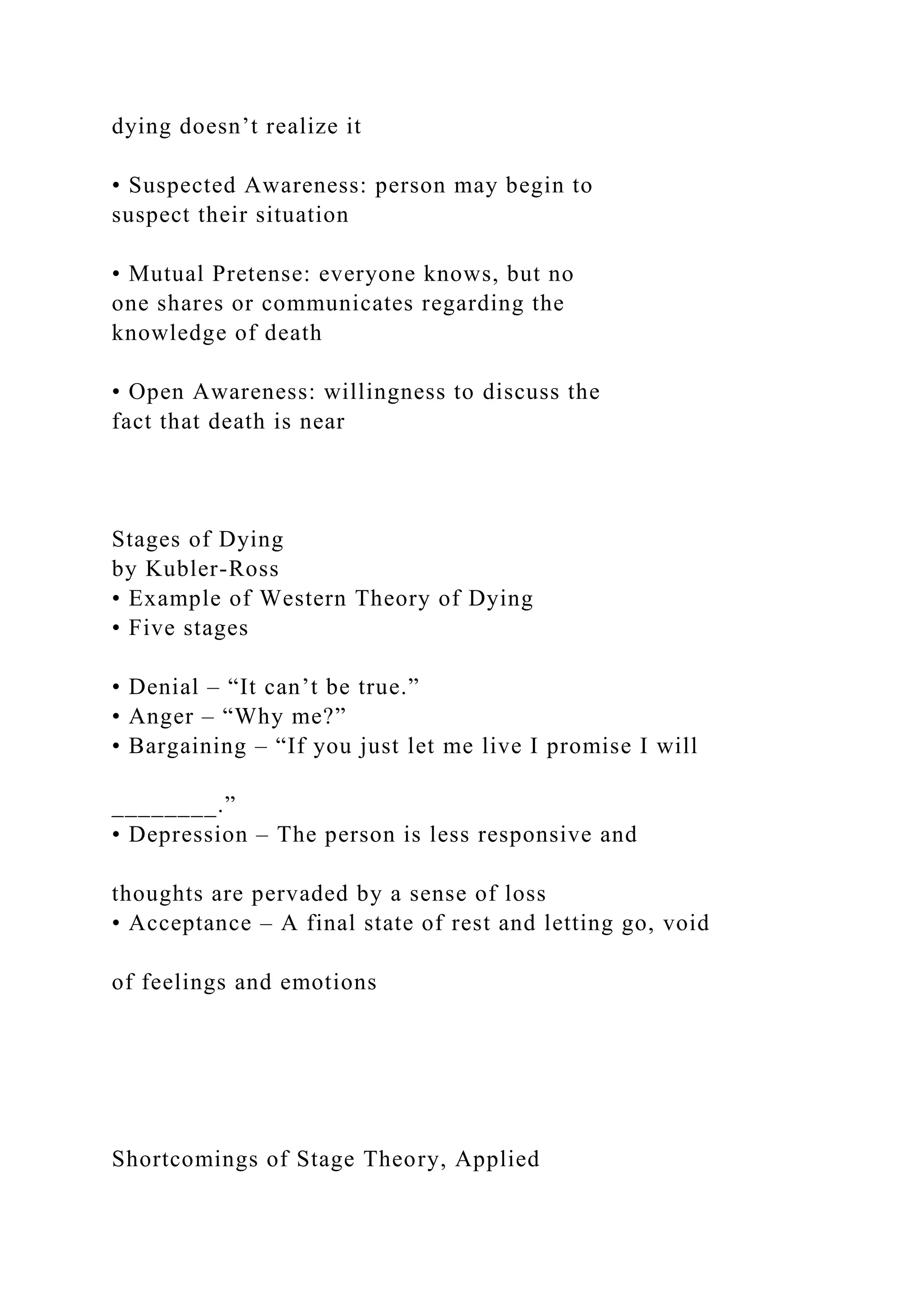 Module 2 Grief & Coping Part 1 The Dying Process .docx