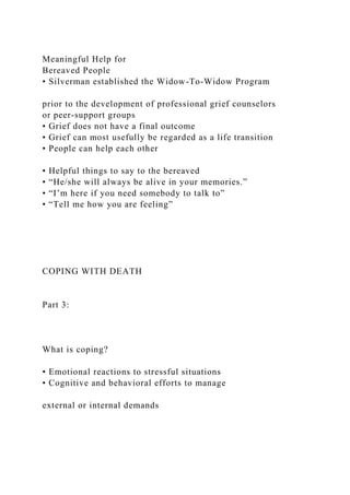 Module 2 Grief & Coping Part 1 The Dying Process .docx