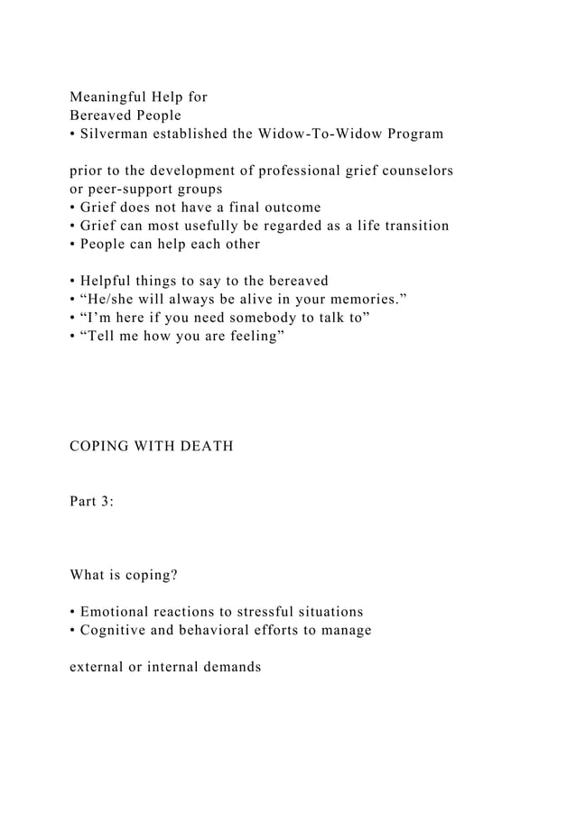 Module 2 Grief & Coping Part 1 The Dying Process .docx