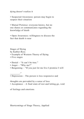 Module 2 Grief & Coping Part 1 The Dying Process .docx