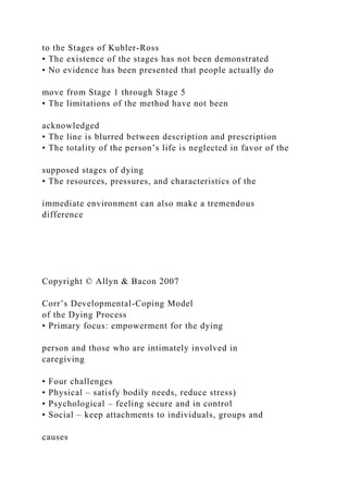 Module 2 Grief & Coping Part 1 The Dying Process .docx