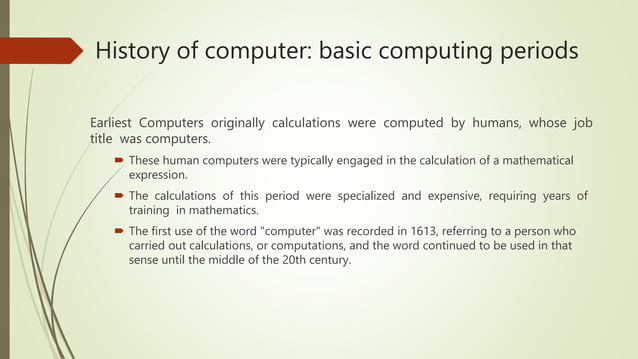 Module 2 History and evolution of computer | PPTX