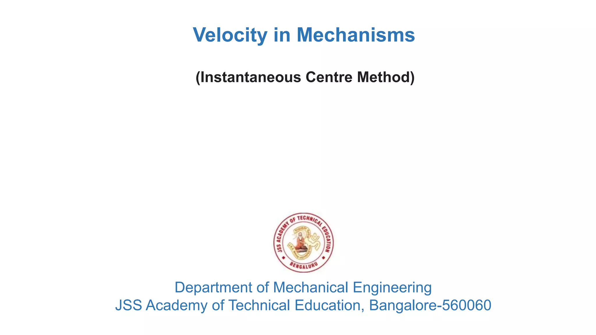 Module 2 instantenous center method | PPTX
