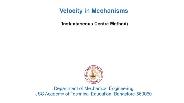 Module 2 instantenous center method | PPTX | Physics | Science