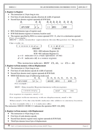 Module 2 instruction set | PDF