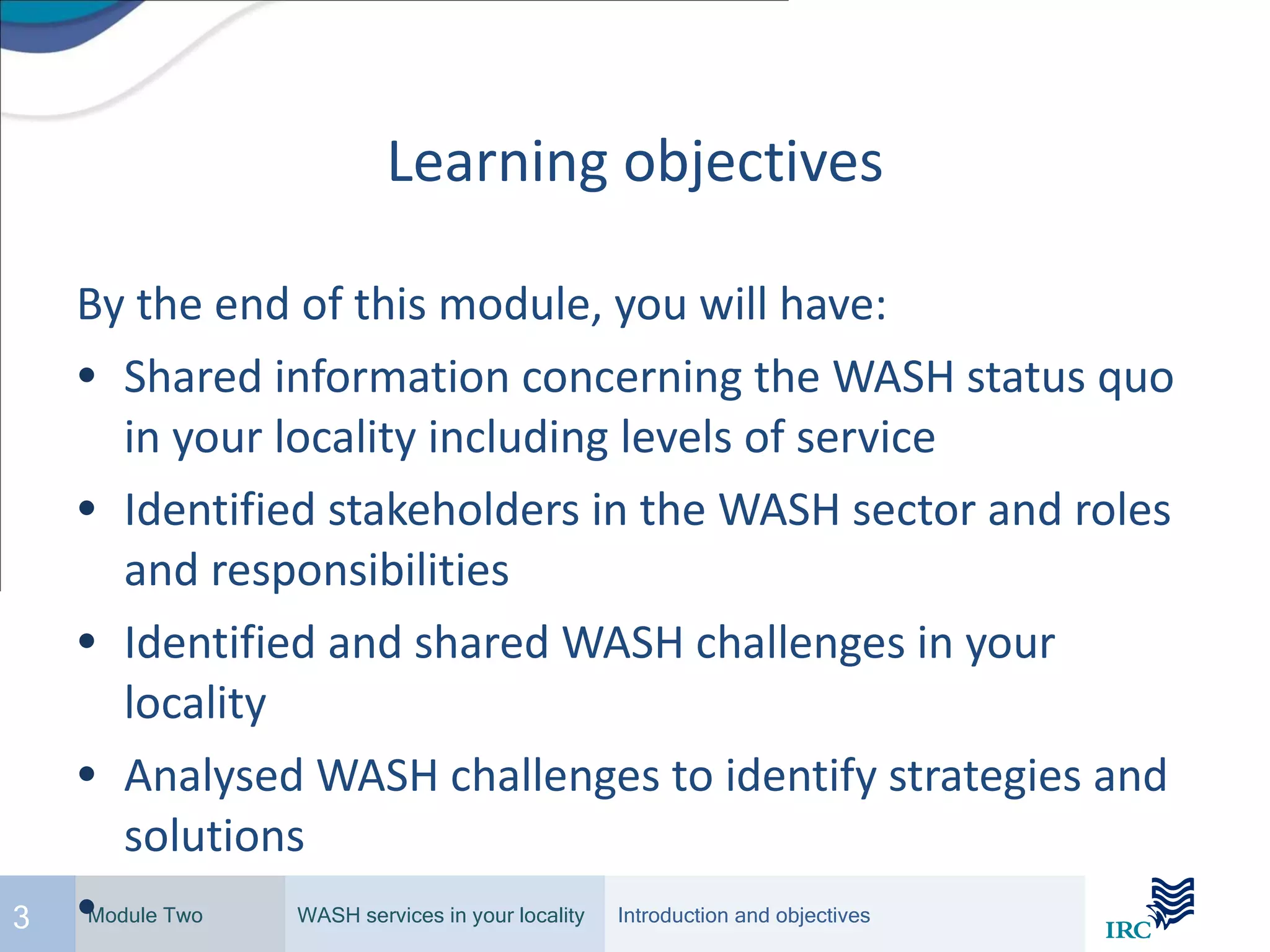 Module 2 introduction and objectives (presentation) | PPT