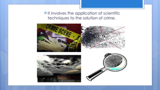 Intro to forensic chem, history, scope and role of forensic chemist | PPTX