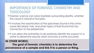 Intro to forensic chem, history, scope and role of forensic chemist | PPTX