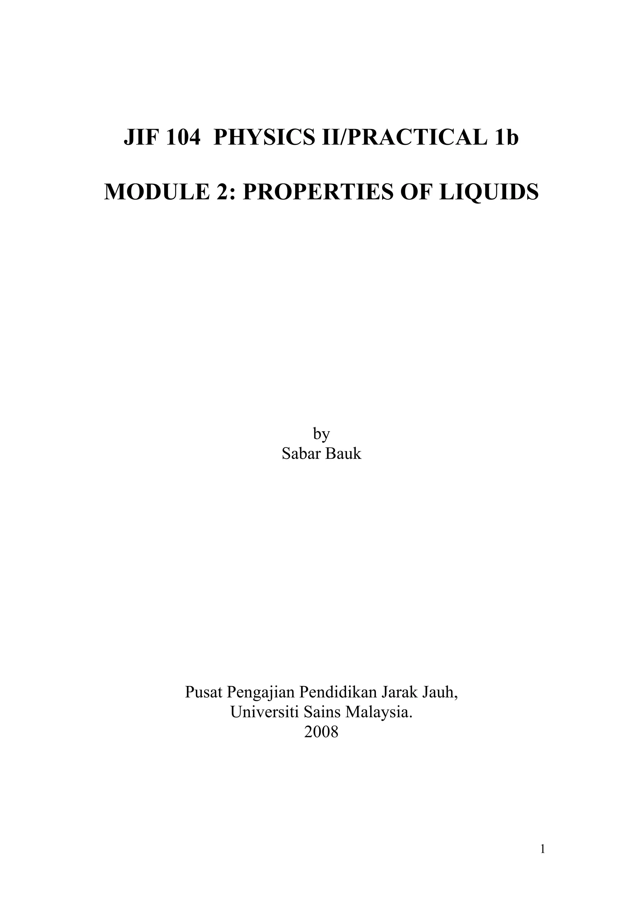 Module 2 jif 104 liquid | PDF | Chemistry | Science