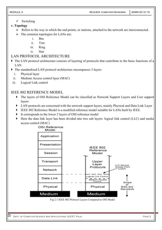 Module 2 lan,data link layer | PDF | Computer Networking | Computing