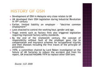Module 2 Legislation of OSH in Malaysia | PDF