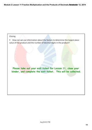 Module 2 lesson 11 | PDF | Homework and Study | Education