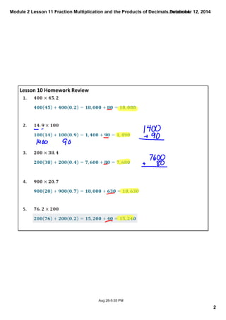 Module 2 lesson 11 | PDF | Homework and Study | Education