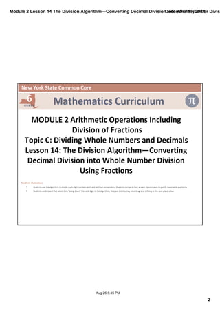 Module 2 lesson 14 | PDF
