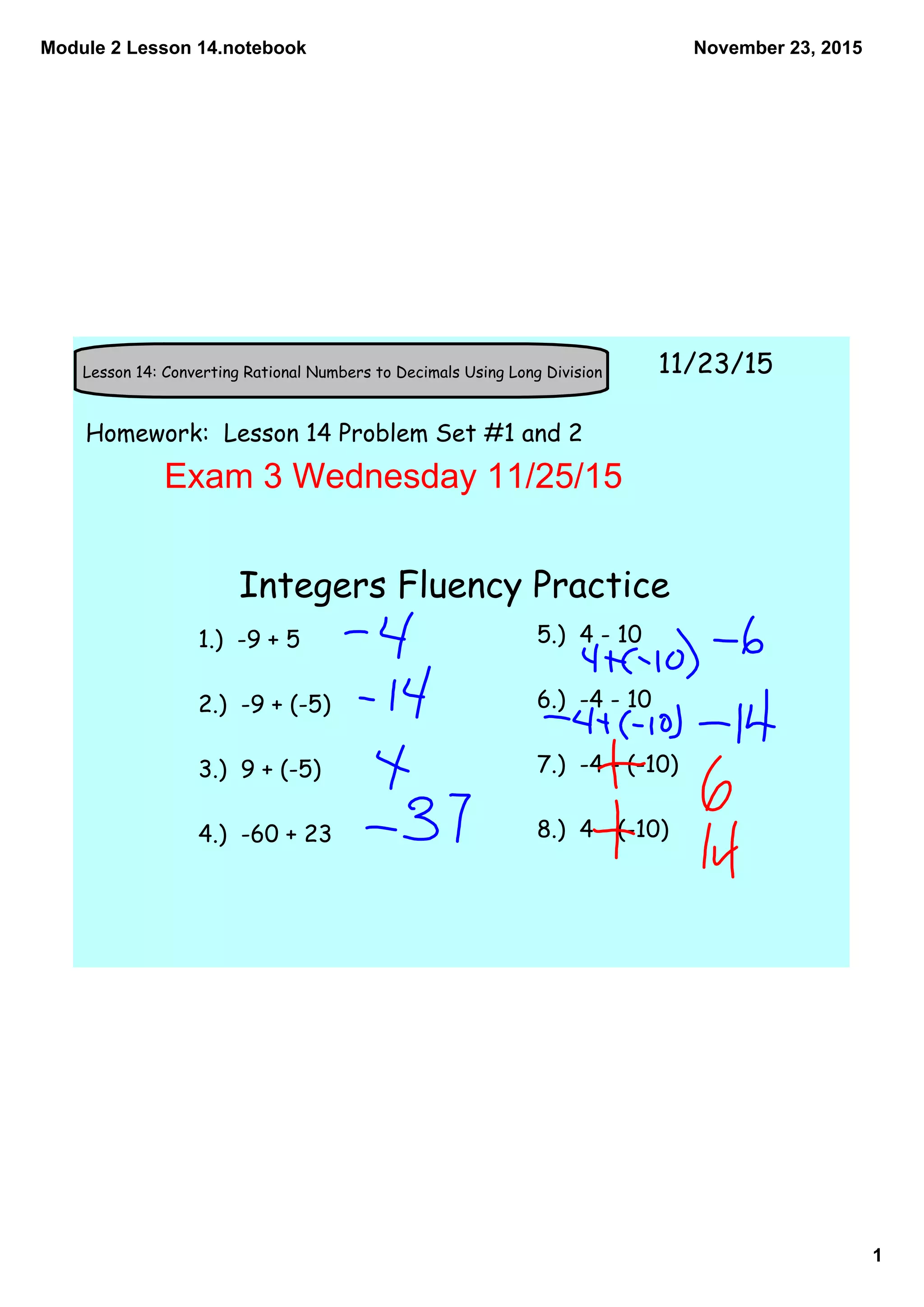 Module 2 lesson 14 | PDF