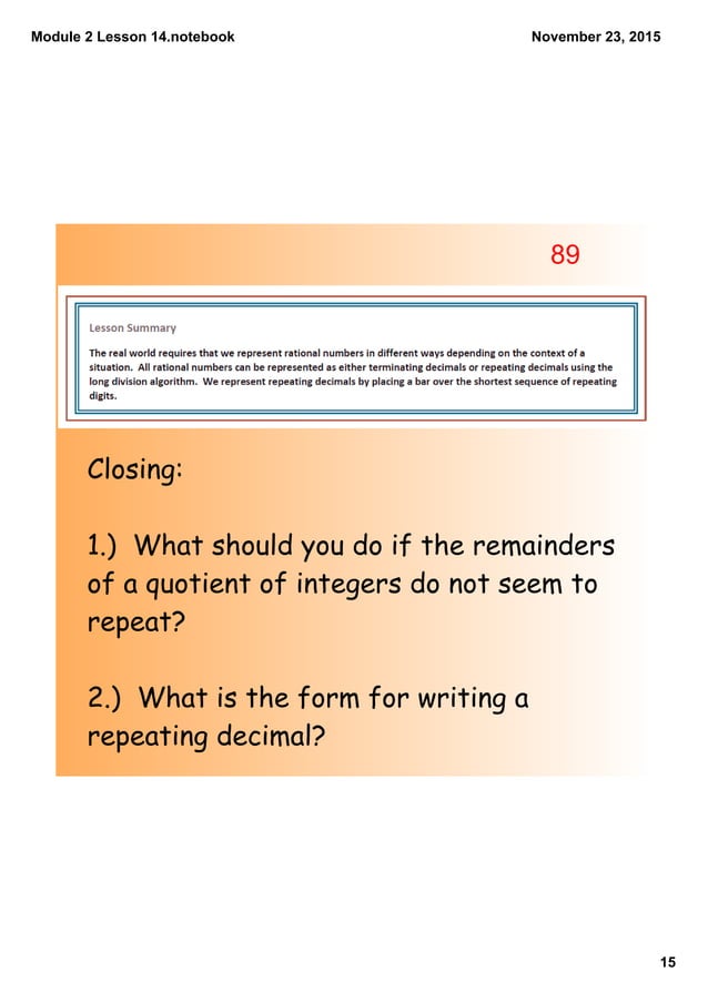 Module 2 lesson 14 | PDF