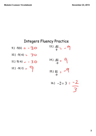 Module 2 lesson 14 | PDF