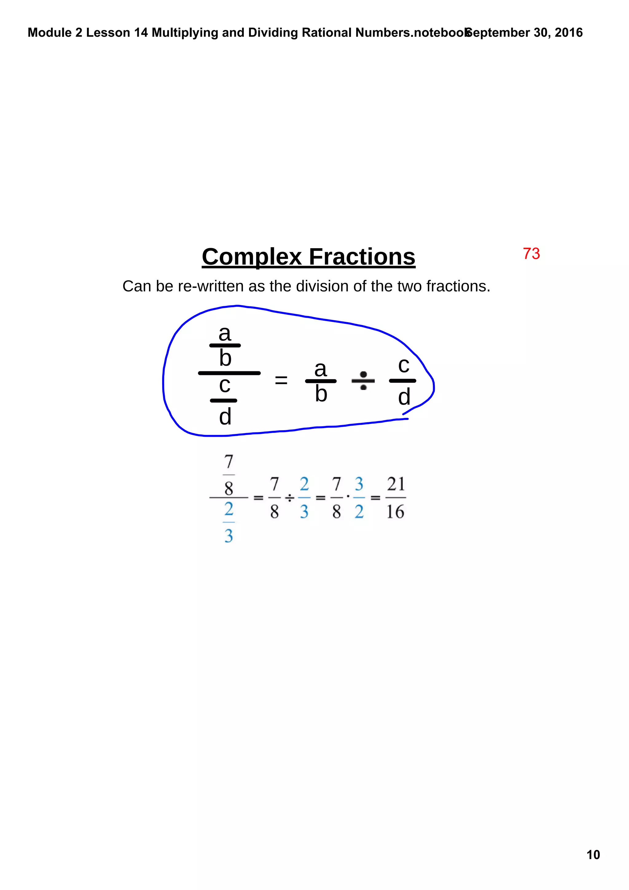 Module 2 lesson 14 multiplying and dividing rational numbers | PDF ...