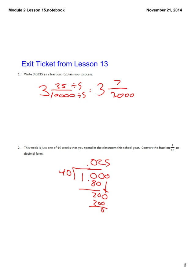 Module 2 lesson 15 | PDF