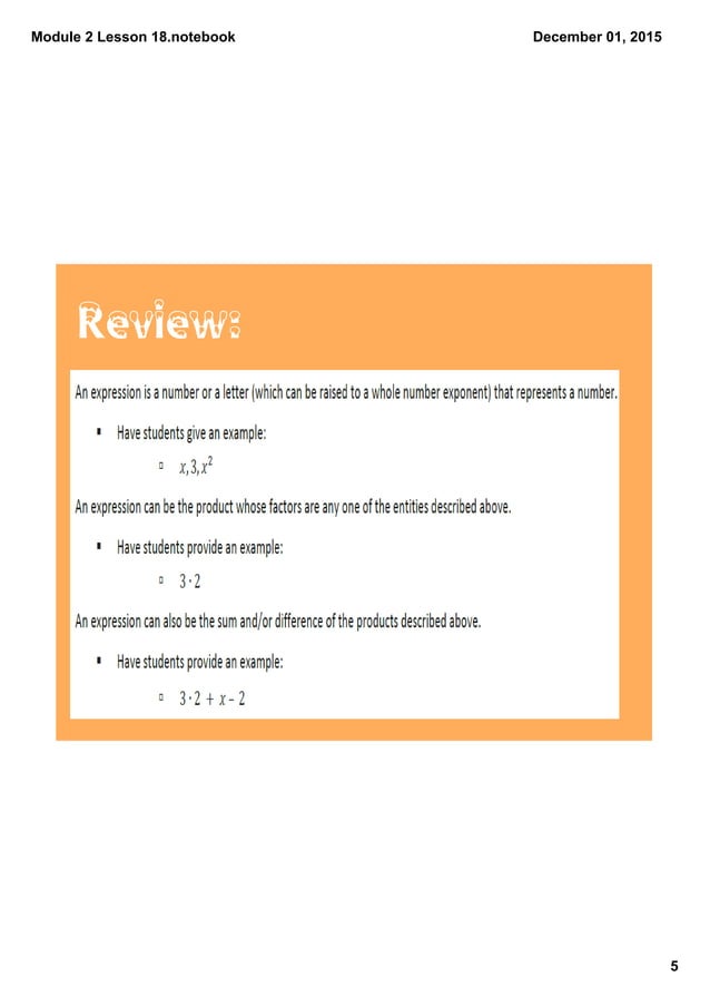 Module 2 lesson 18 | PDF