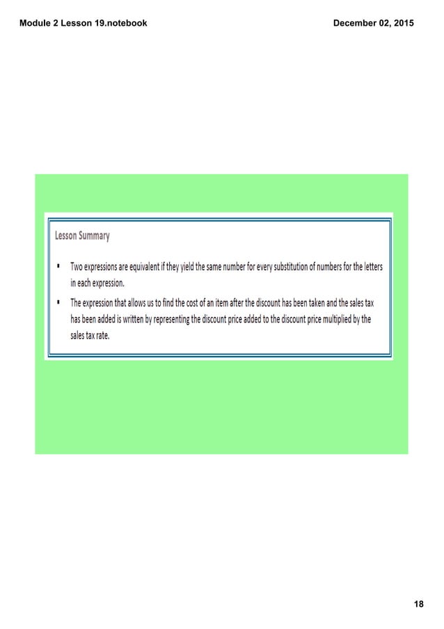 Module 2 lesson 19 | PDF