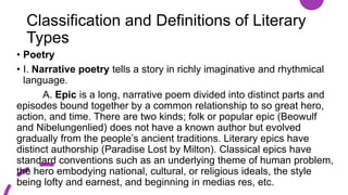 Module 2 lesson 1 the literary genres | PPTX