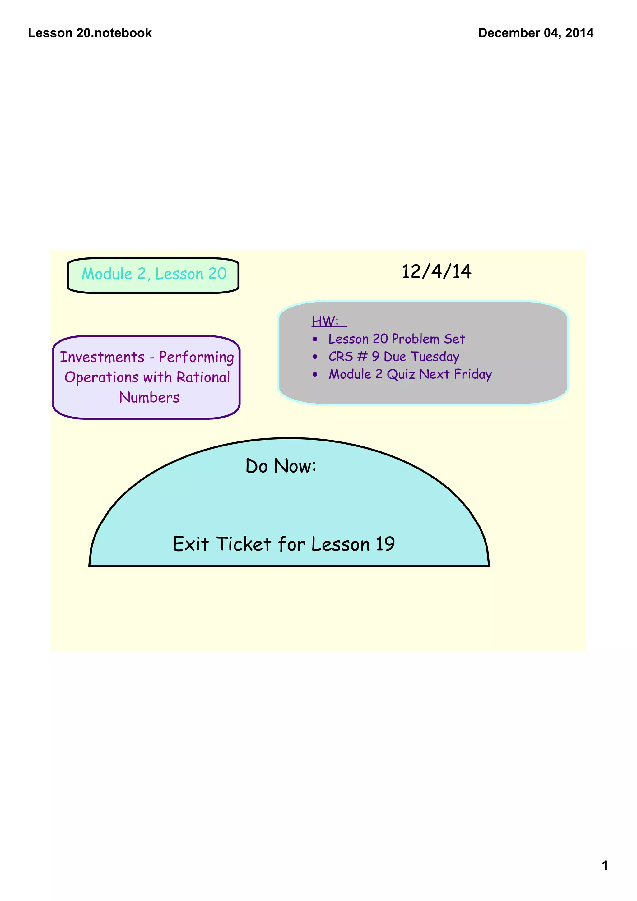 Module 2 lesson 20 | PDF
