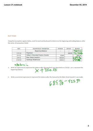 Module 2 lesson 21 | PDF