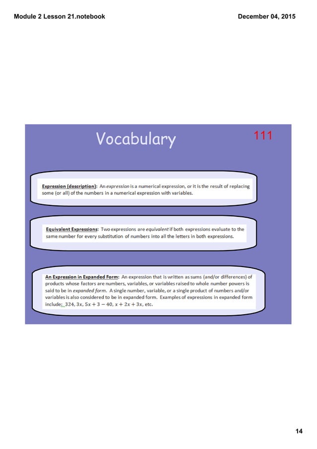 Module 2 lesson 21 | PDF
