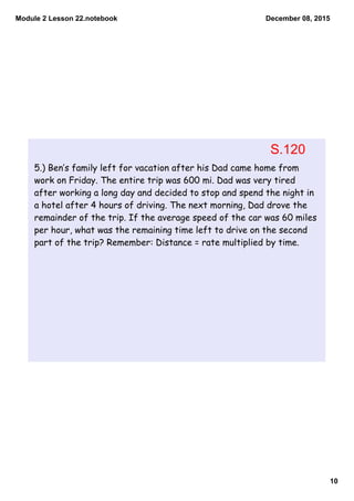 Module 2 lesson 22 | PDF | Homework and Study | Education