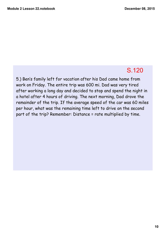 Module 2 lesson 22 | PDF | Homework and Study | Education