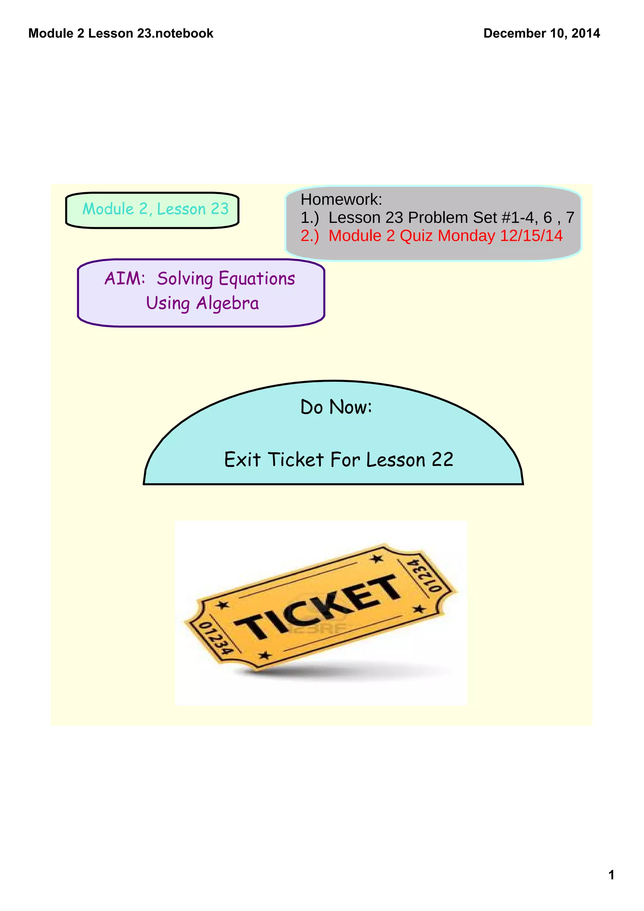 Module 2 lesson 23 | PDF