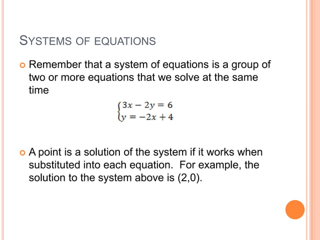 Solving Systems of Equations and Inequalities by Graphing | PPTX
